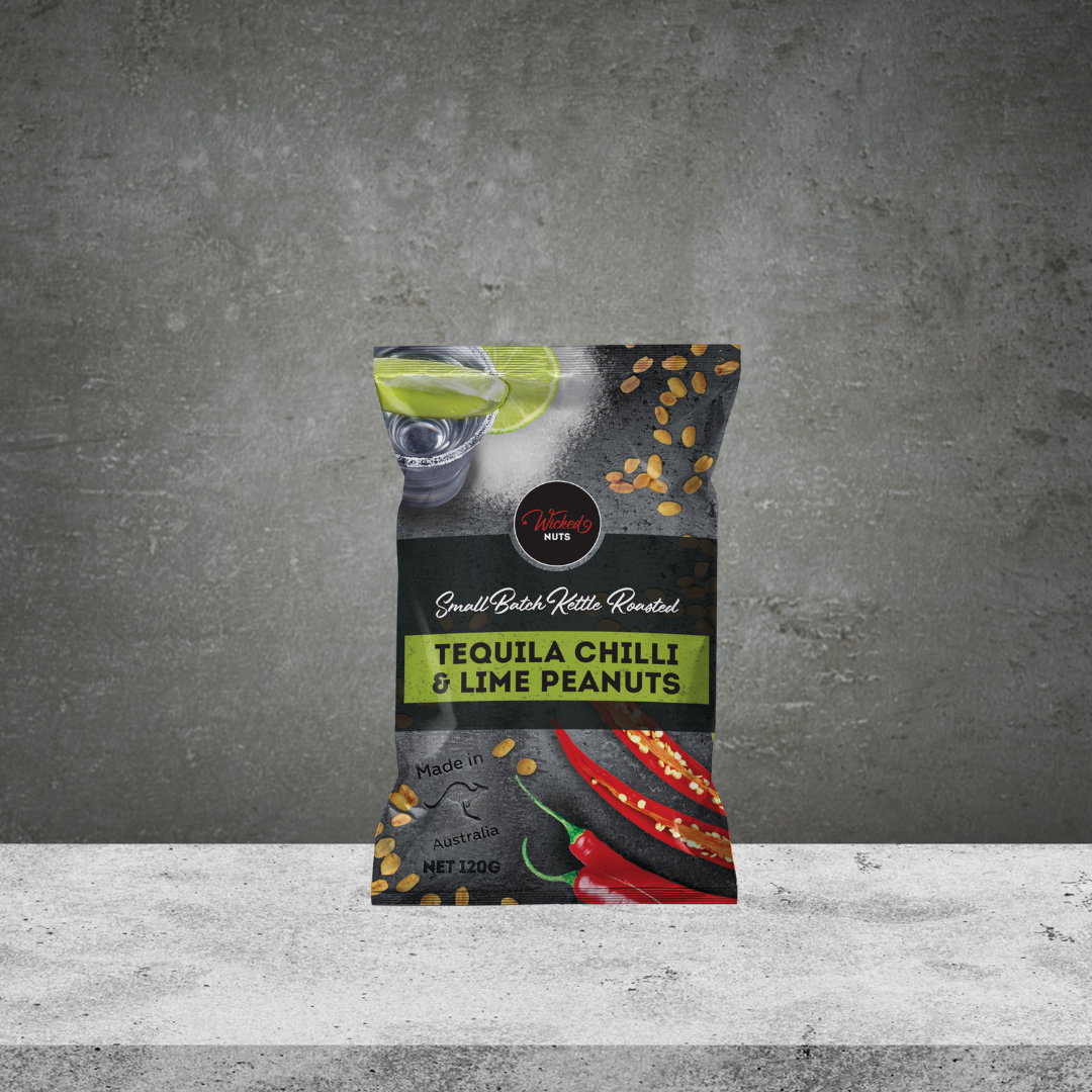 Wicked Nuts Tequila Chilli Lime Infused Peanuts 120g – Hampers Galore